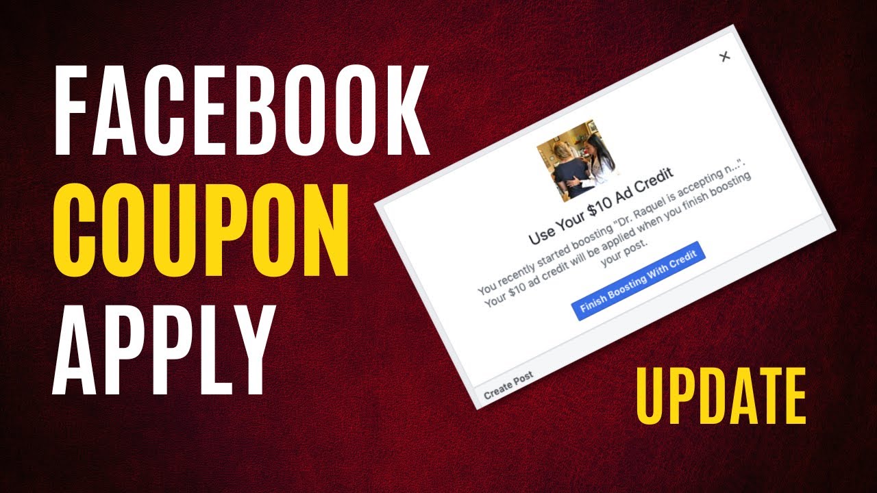 How to apply Facebook Coupon Part 1 | Tony Khan - YouTube