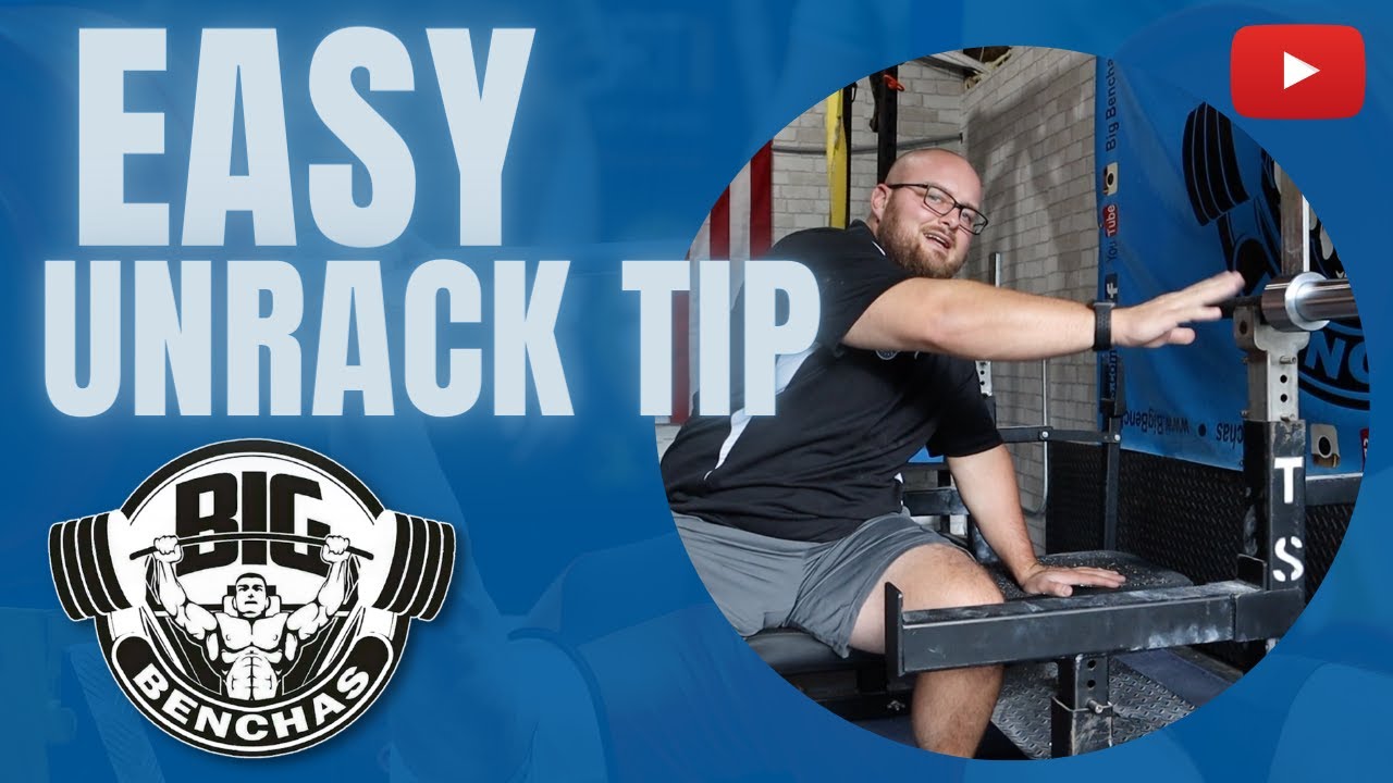 How To Unrack The Bench Press Alone With NO HANDOFF - YouTube