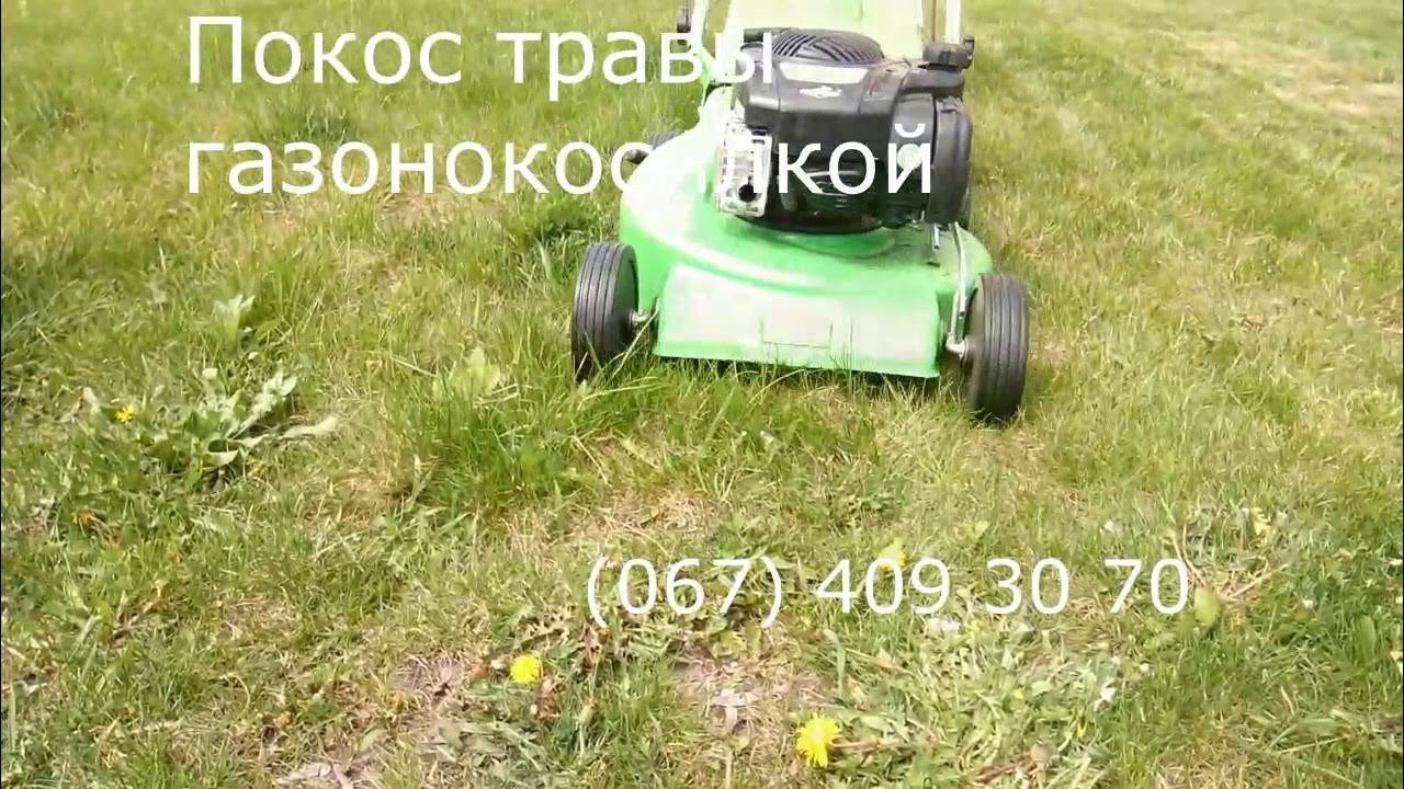 Стрижка травы Киев - YouTube