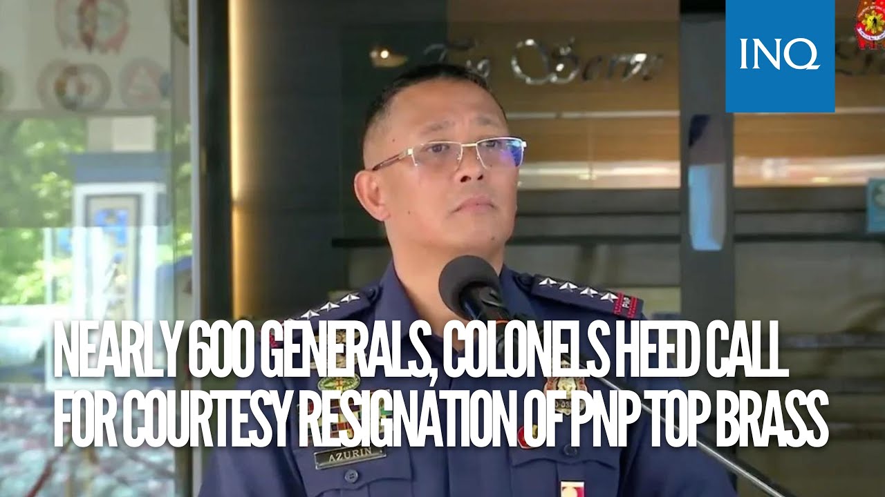 Nearly 600 generals, colonels heed call for courtesy resignation of PNP ...