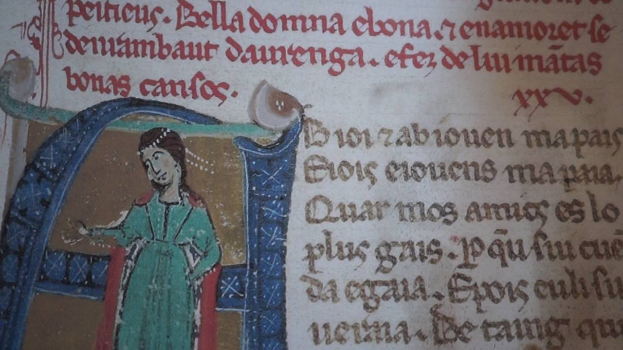 "A chantar m´er de so qu´ieu non volria" de la trovadora Beatriz de Dia ...