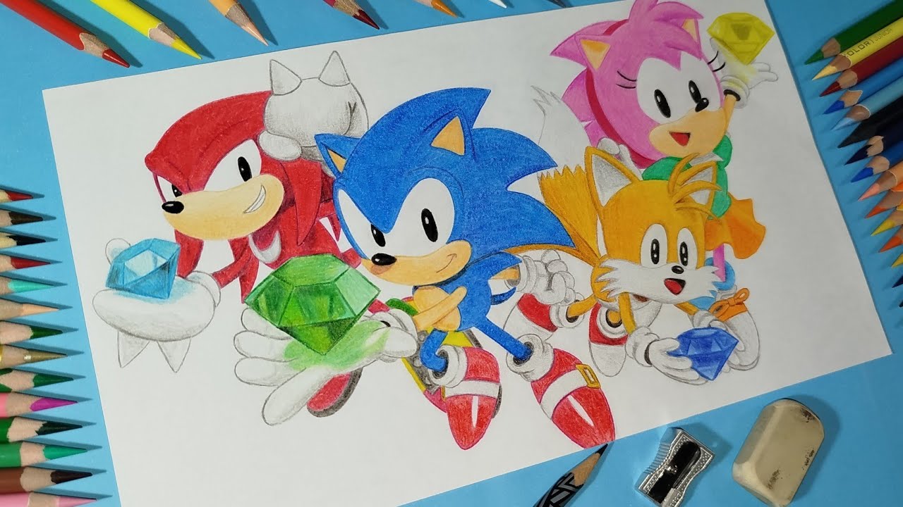 Sonic Superstars - Dibujo | Sonic Superstars - Drawing - YouTube