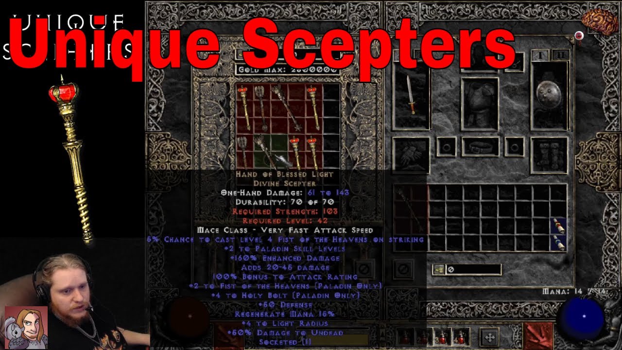 Hyped For D2R - Unique Scepters - YouTube