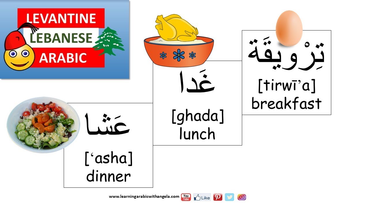 The 3 Main Meals 2 Learn Levantine Lebanese Arabic With Angela YouTube The 3 Main Meals 2 Learn Levantine Lebanese Arabic With Angela YouTube