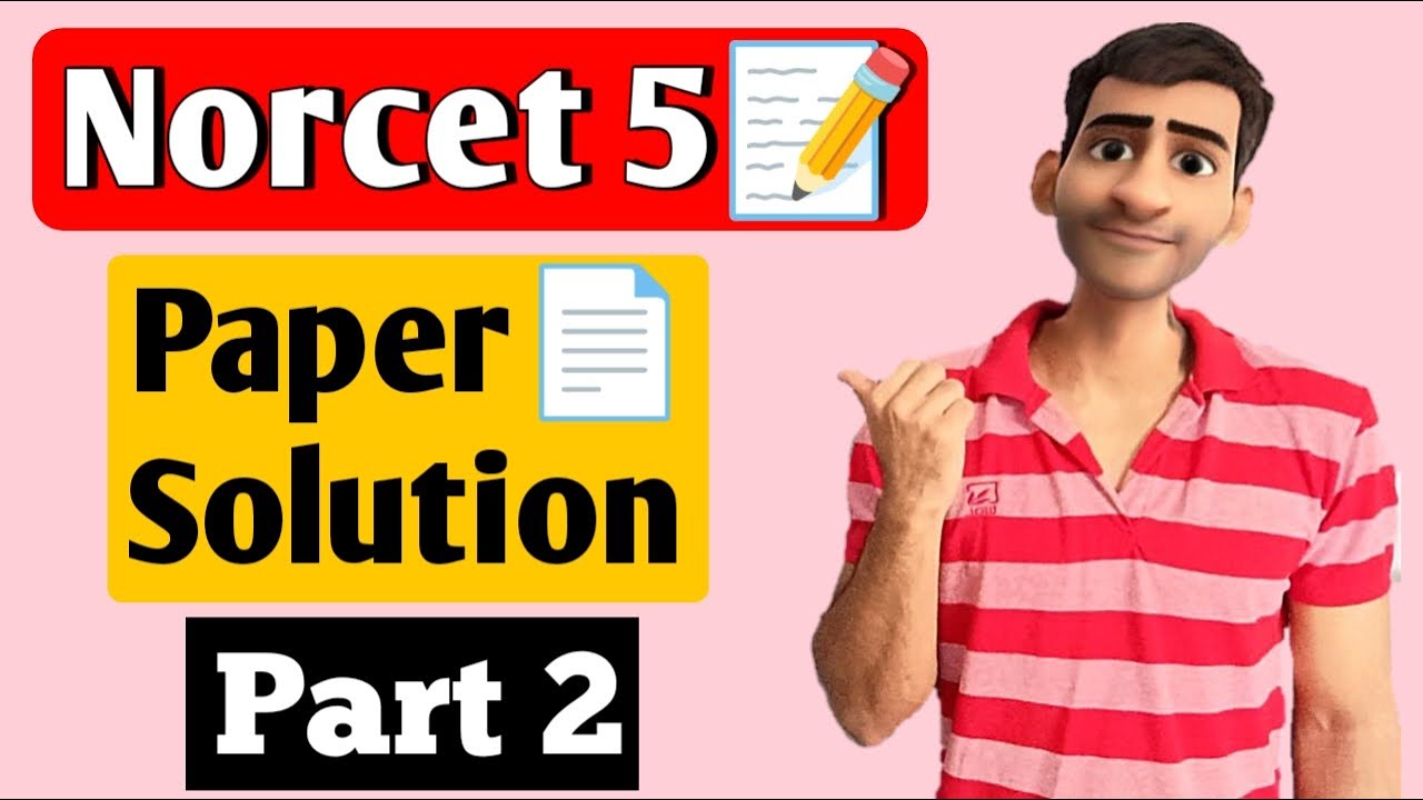 Aiims Norcet 5 Paper Solution Part - 2 - YouTube