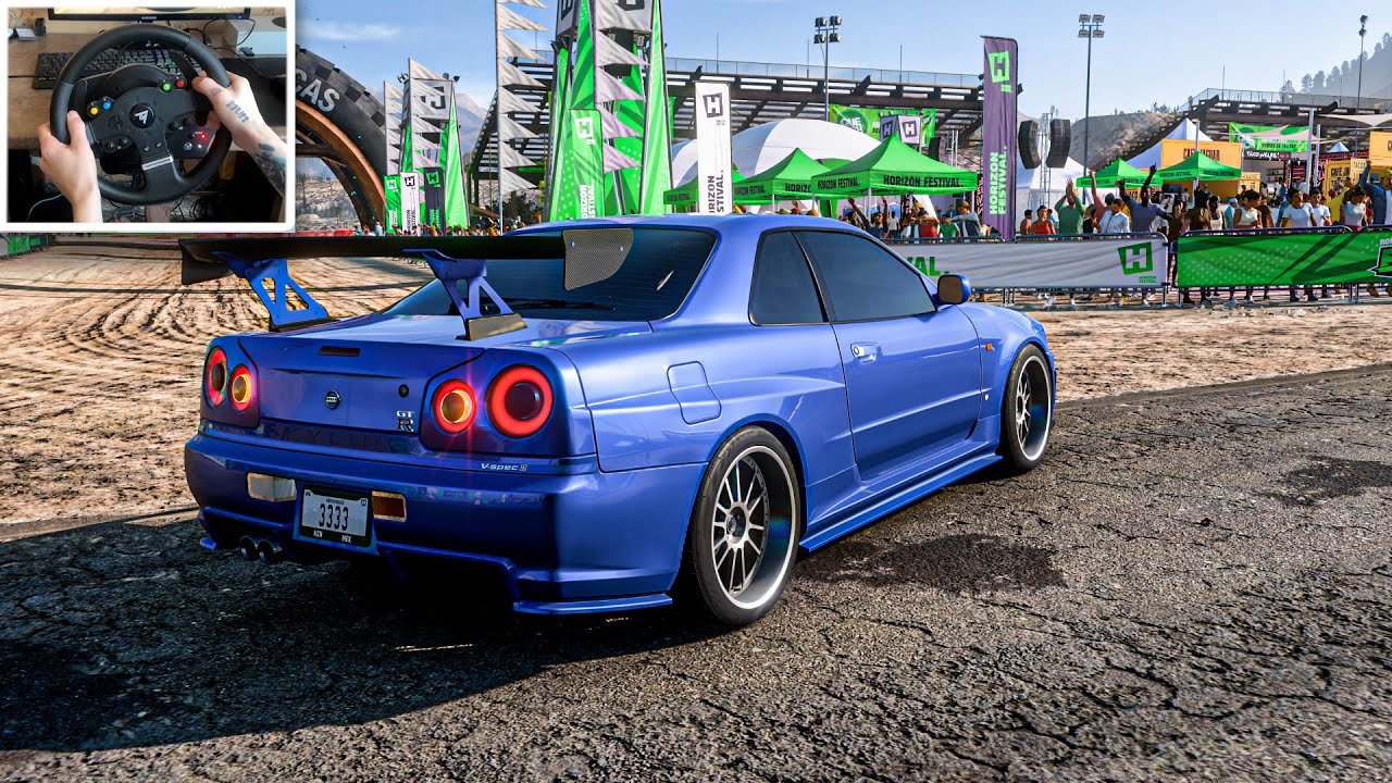Nissan GTR R34 - Forza Horizon 5 | Steering Wheel Gameplay - YouTube