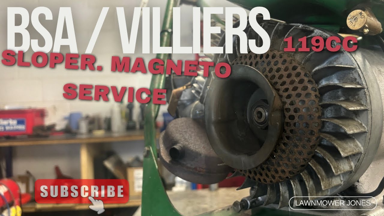 BSA / Villiers 119cc Sloper. Magneto Service - YouTube