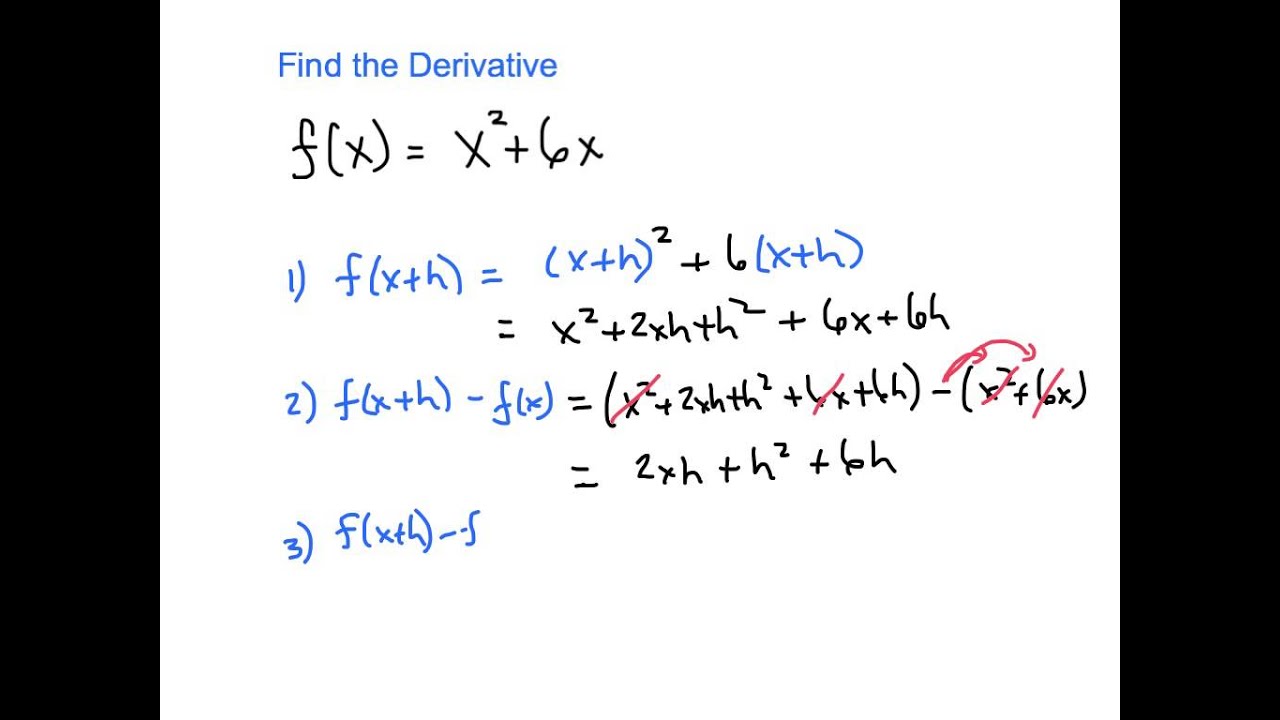 Using the Definition of Derivative - YouTube