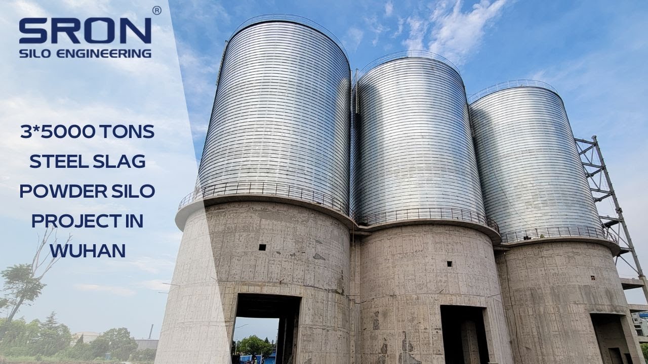 Time lapse 3*5000 Tons Steel Slag Powder Silo Project in Wuhan - YouTube