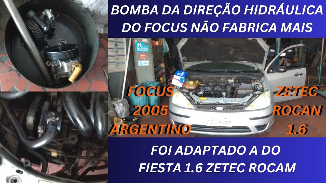 TROCA DA BOMBA DA DIREÇÃO HIDRÁULICA DO FOCUS 1.6 ZETEC ROCAM - YouTube