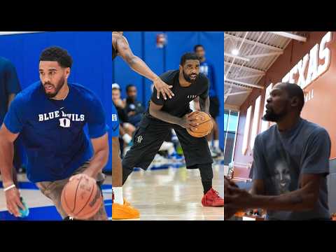 Kyrie, Tatum, Flagg, Paolo & McCain scrimmage at Duke 🔥 KD working out at Texas