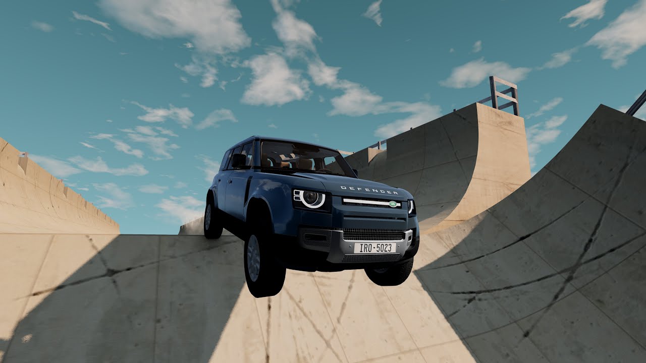 Land Rover Defender vs MEGA RAMP - YouTube