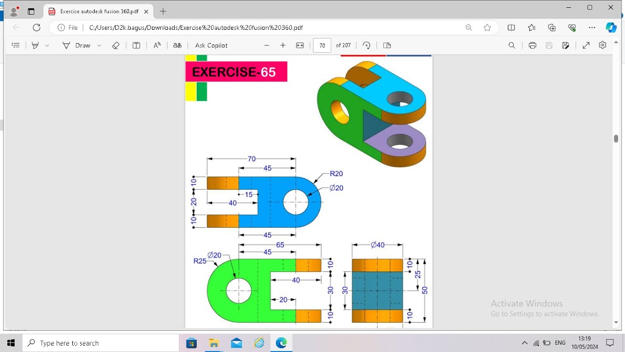 SOLIDWORK EXERCISE 65 - YouTube