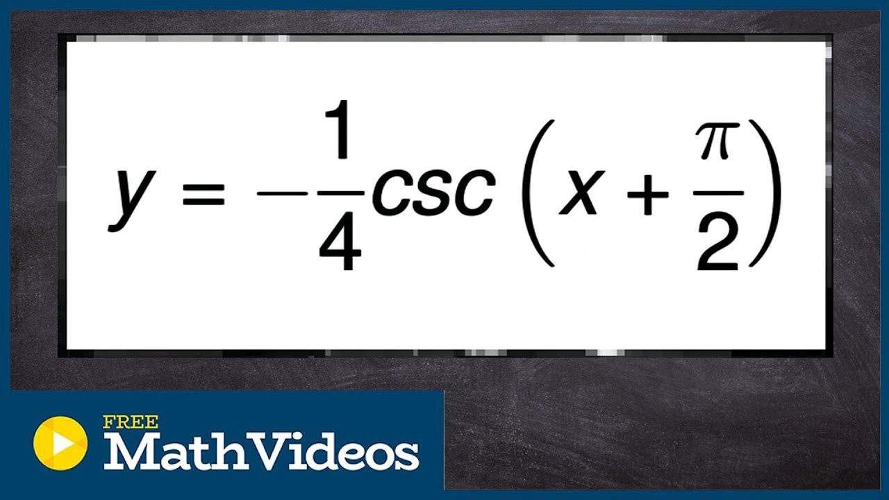 How to graph the cosecant graph with a phase shift - YouTube