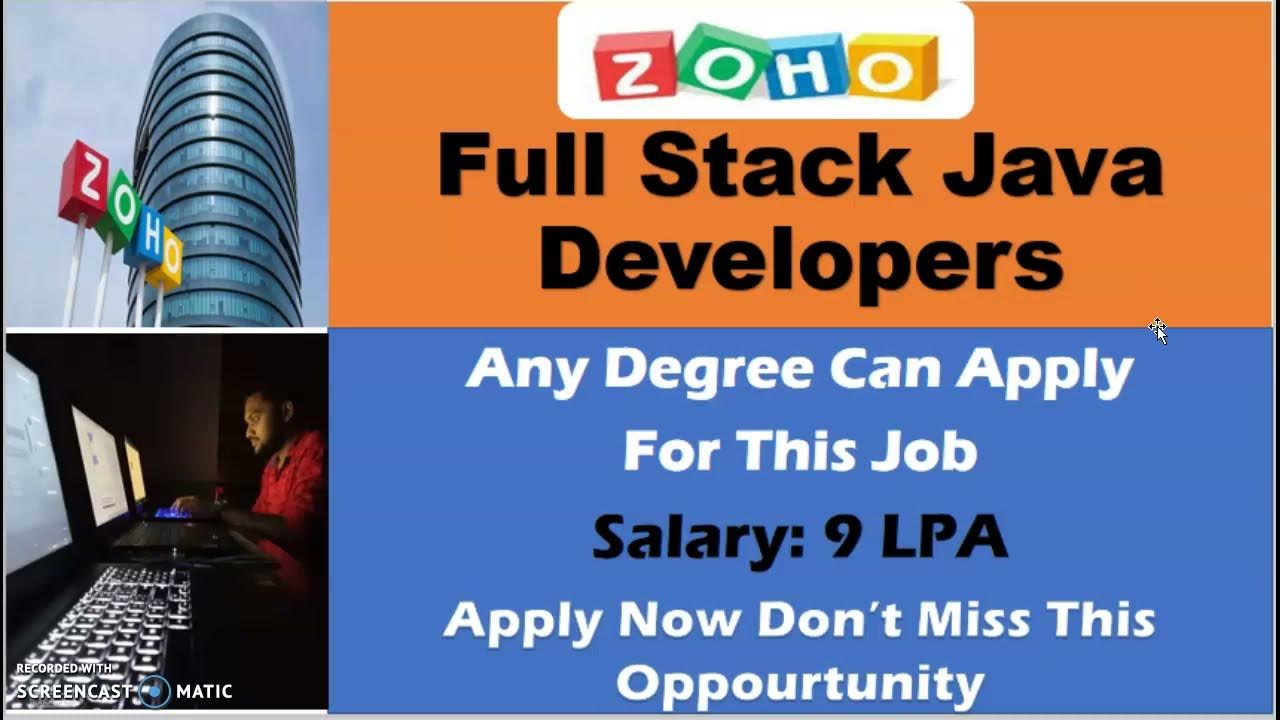 🔥👍ZOHO Recruitment-2021 | Full Stack Java Developer | Any Graduate Can ...