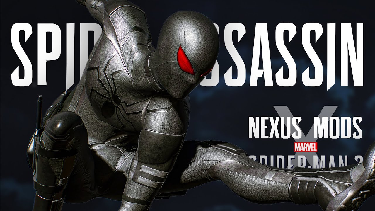 NEW Agro's Photoreal All Black Spider Assassin Suit Mod | Marvel's ...