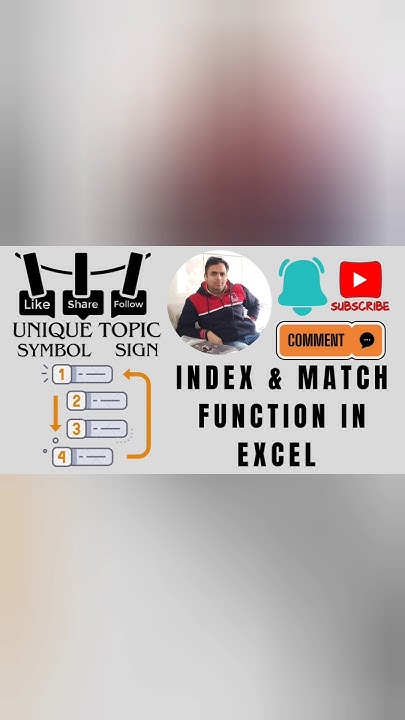 # INDEX & MATCH FUNCTION IN EXCEL - YouTube