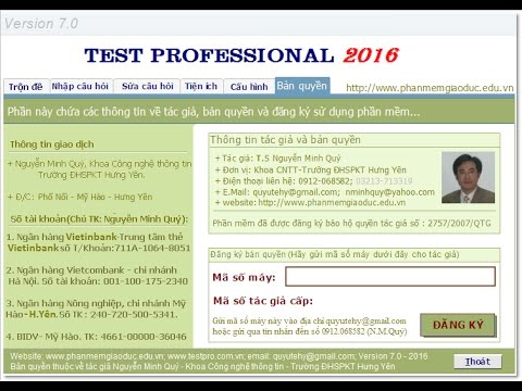 TestPro 7.0: Trộn đề trắc nghiệm theo chuẩn mới của Bộ GD&ĐT - YouTube