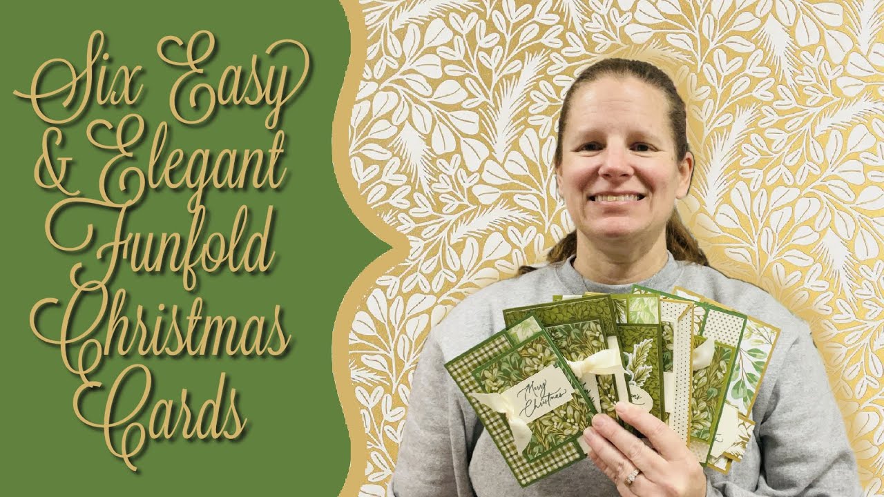 Easy Funfold Christmas Cards Using My Seasons of Green & Gold Card ...