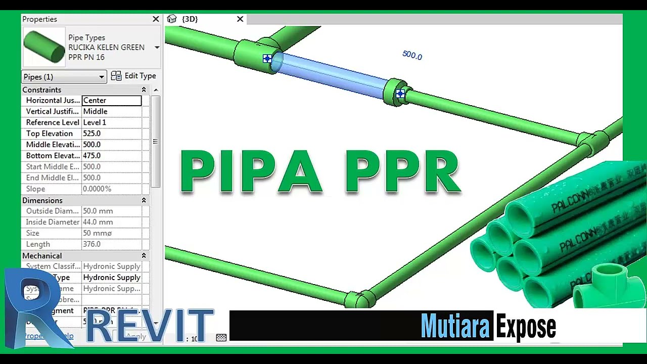 Membuat Pipa PPR - Belajar Revit MEP - YouTube
