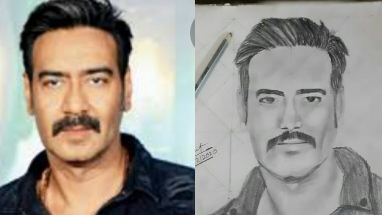 How to draw Ajay Devgan - YouTube
