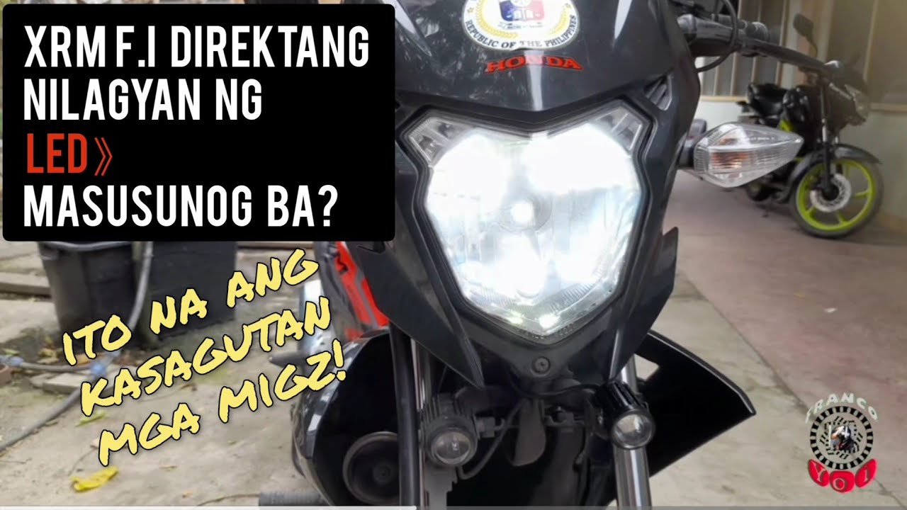 XRM 125 f.i , direktahang nilagyan ng LED , masusunog ba? - YouTube