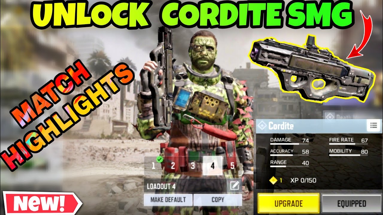 UNLOCK CORDITE SMG NEW GUN - CALL OF DUTY MOBILE | HIGHLIGHTS | A10K ...