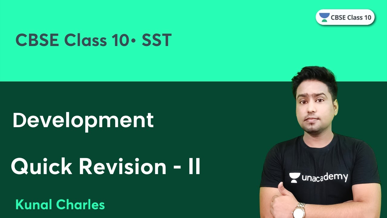 Development | Quick Revision -II | CBSE Class 10 | Kunal Charles - YouTube