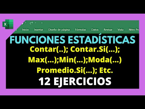 FUNCIONES estadisticas BASICAS  mas UTILIZADOS en excel (12 Ejemplos)