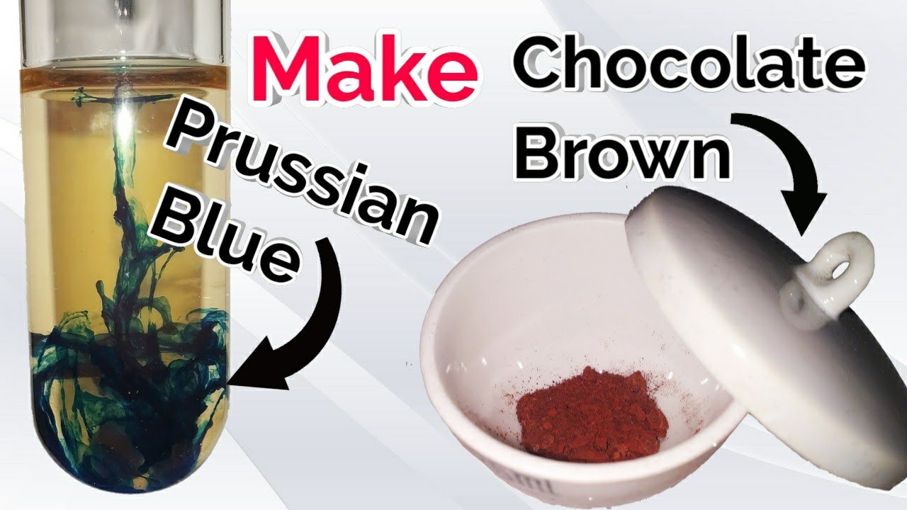 Prussian blue and Chocolate brown dye making - YouTube