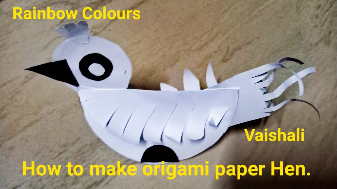 How to make origami paper Hen/make origami paper Hen/ art and craft ...