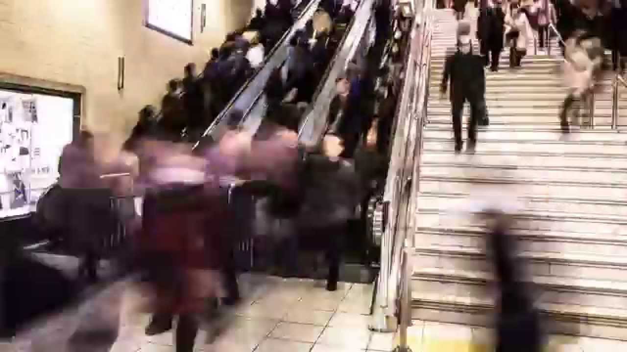 Rush Hour Time-lapse in Tokyo Subway - Stock Video - YouTube