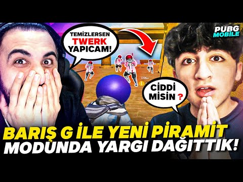 BARIŞ G İLE YENİ PİRAMİT MODUNDA YARGI DAĞITTIK! 😱 (TEMİZLERSEN TWERK YAPICAM DEDİ! 😂) - PUBG Mobile
