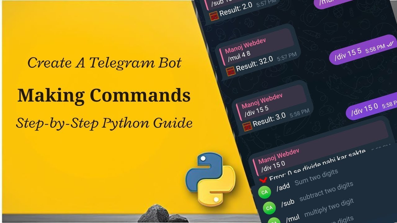 Build a Calculator Telegram Bot with Python | pytelegrambotapi Commands ...