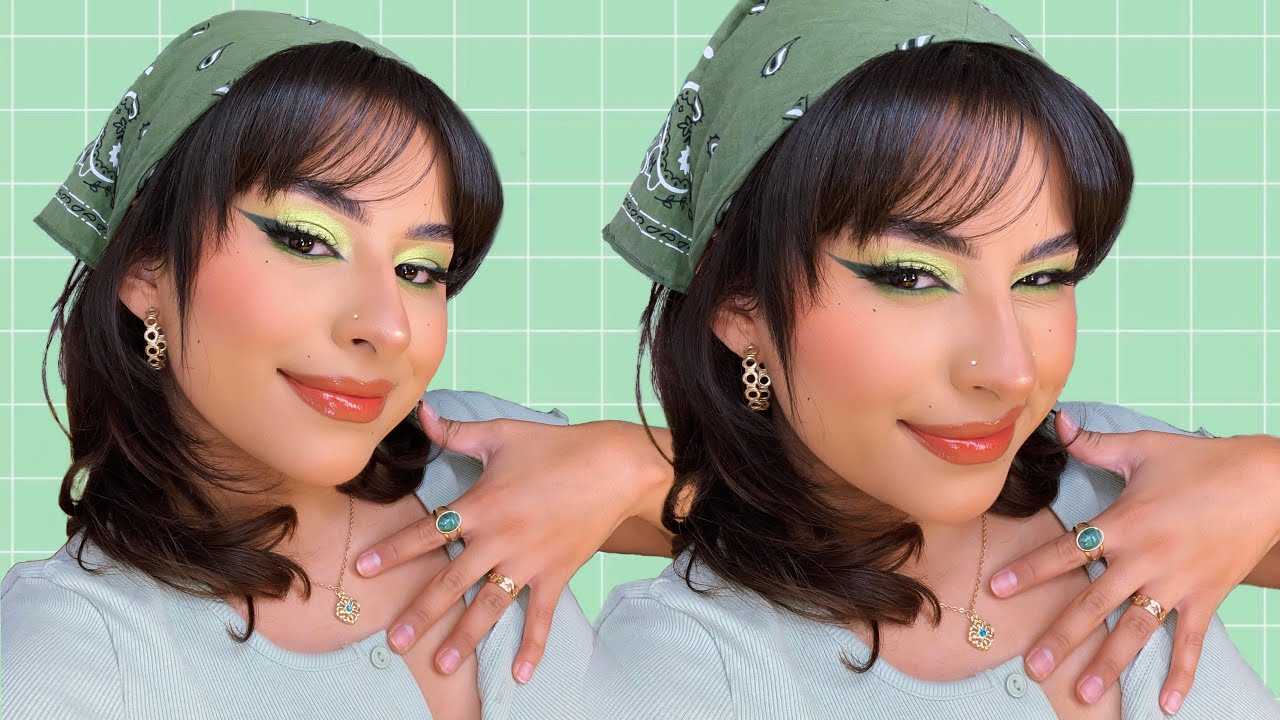 lime green makeup tutorial 🌟🧚💫 - YouTube