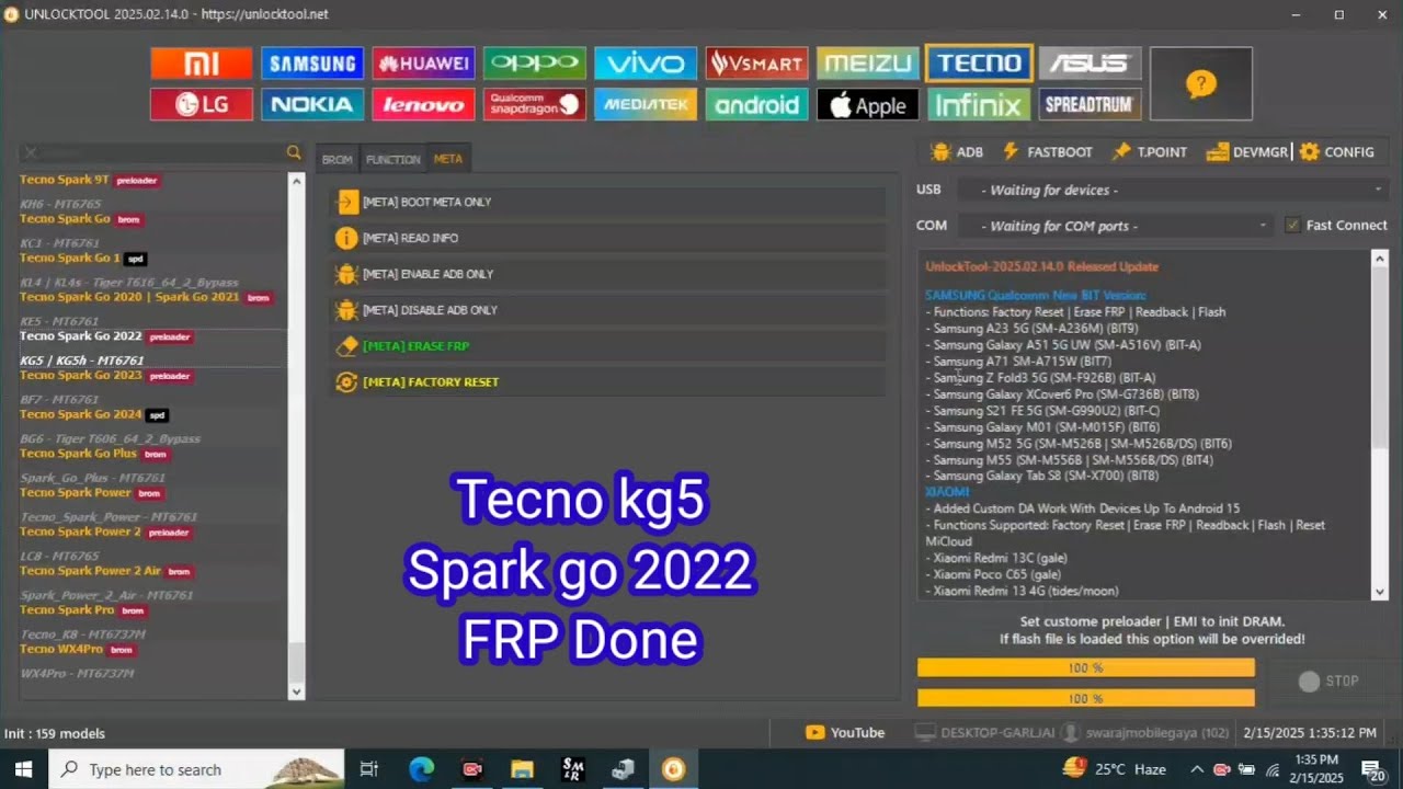 Tecno spark go 2022 | Tecno KG5 | FRP by Unlocktool - YouTube