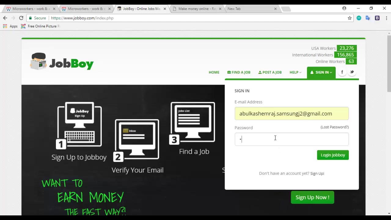 Easy to Make Money Online ( microworker jobboy rapidworkers) - YouTube