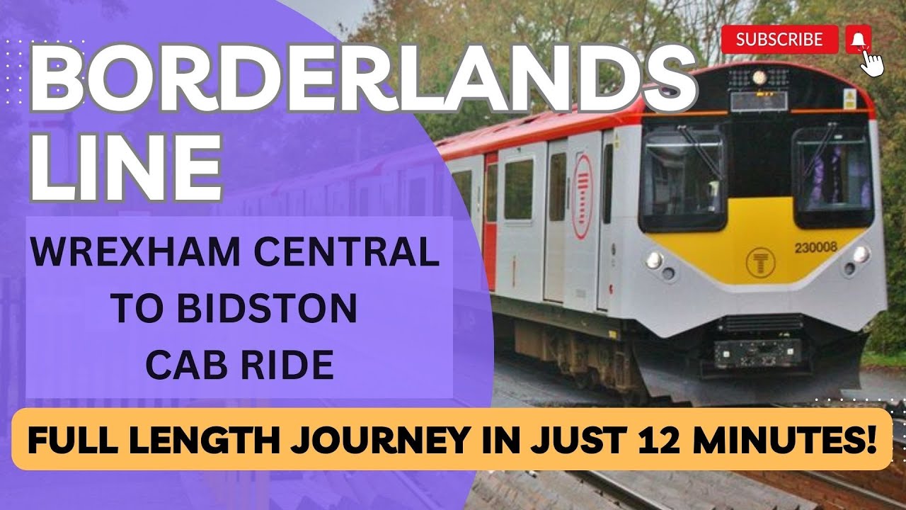 Wrexham Central to Bidston Borderlands Line high speed full length cab ...