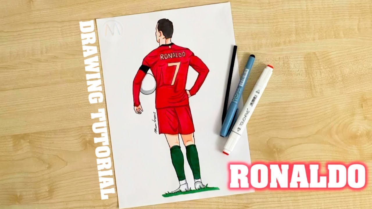 How to draw Ronaldo full body easy - YouTube