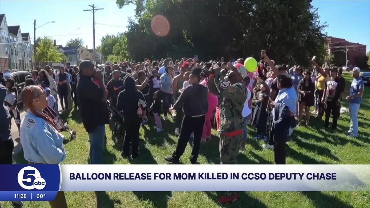 Innocent bystander killed during chase honored at balloon release - YouTube