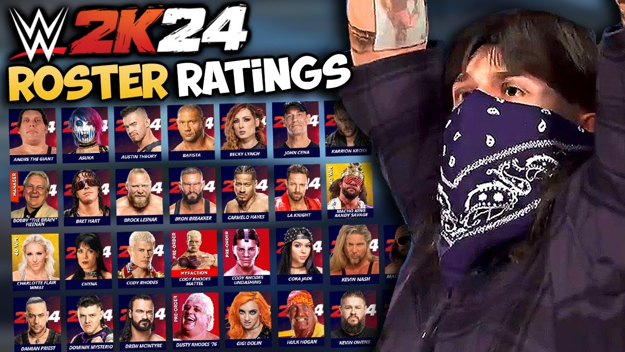 WWE 2K24 Roster Ratings Reveal - YouTube