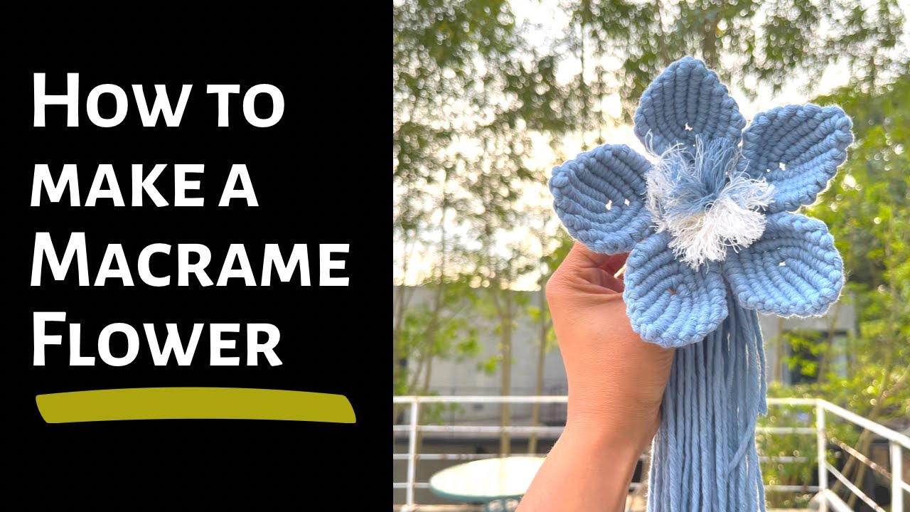DIY tutorial: Easy Macrame Flower - YouTube