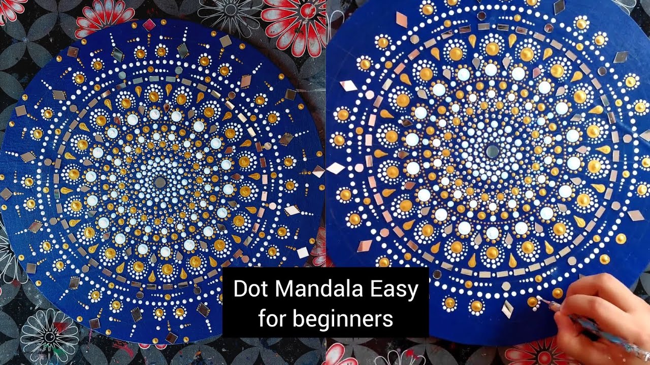 Easy Dot Mandala | Step by Step for beginner #mandalaart - YouTube