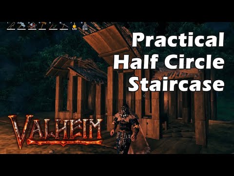 Advanced Half Circle Staircase Build Guide - Valheim - YouTube