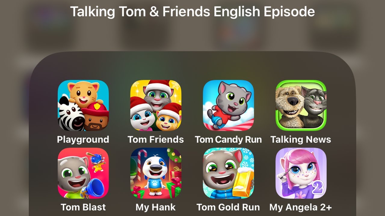Talking Ginger Playground,Talking Tom Friends,Tom Blast Park,Talking ...