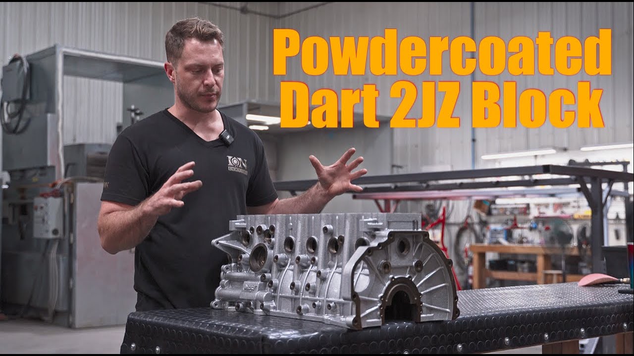 Powdercoating our Dart 2JZ Block!!! - YouTube