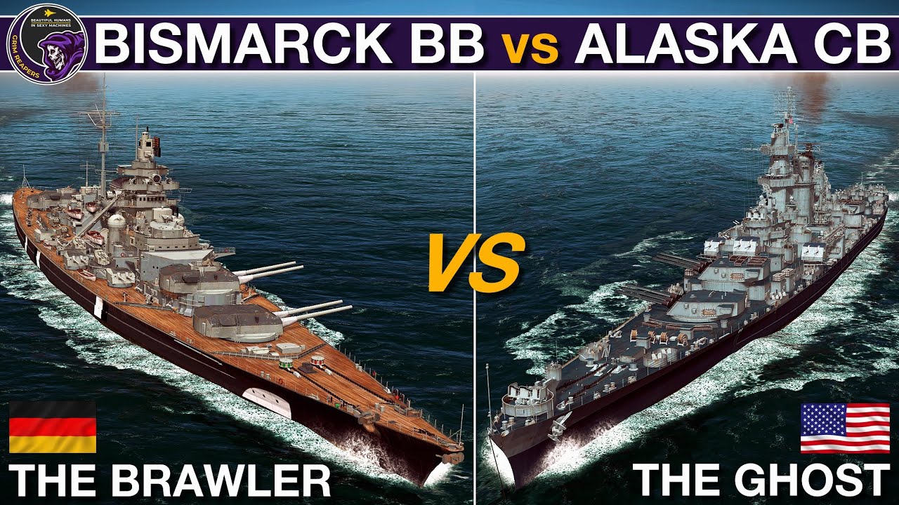 Bismarck Battleship vs Alaska Heavy Cruiser (ROUND 2) | War On The Sea ...
