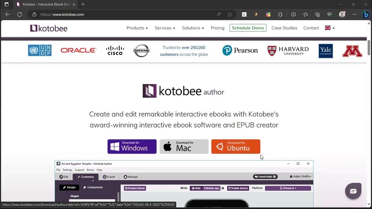 كيف نحمل تطبيق Kotobee Author - YouTube