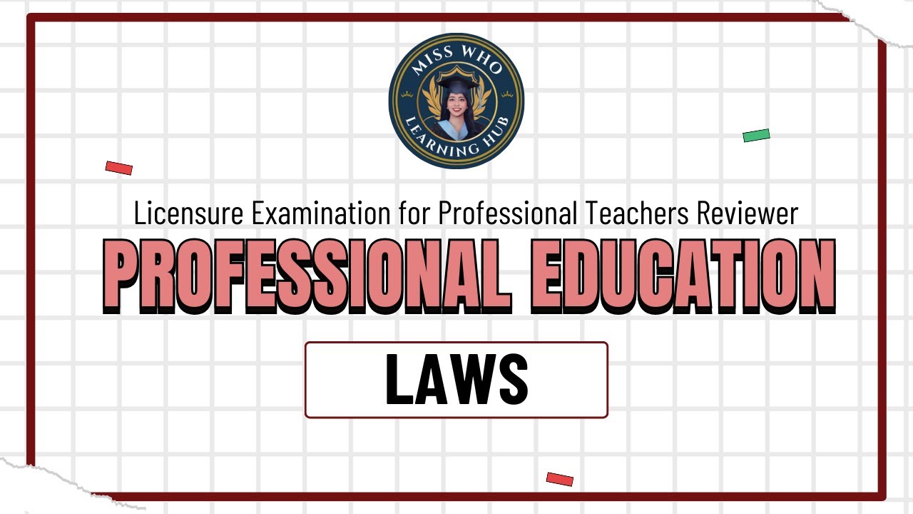 LAWS | PROFESSIONAL EDUCATION LET REVIEWER SEPT 2024 - YouTube