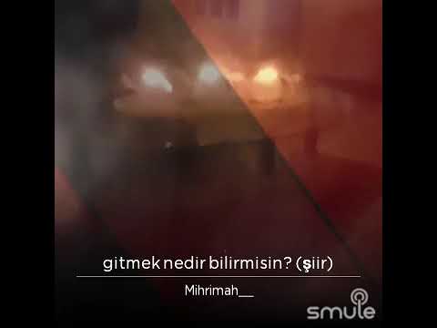 Gitmek Nedir Bilirmisin? Kahraman Tazeoğlu Şiiri